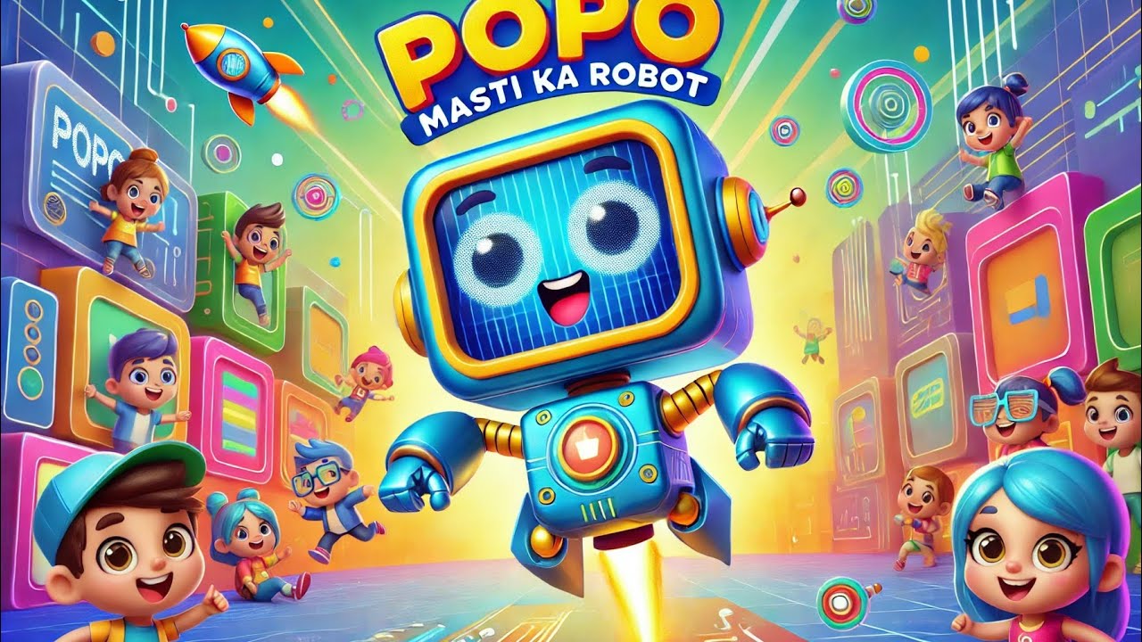 Popo - हमारा रोबोट दोस्त | मज़ेदार हिंदी कविता | Kids Robot Song ...