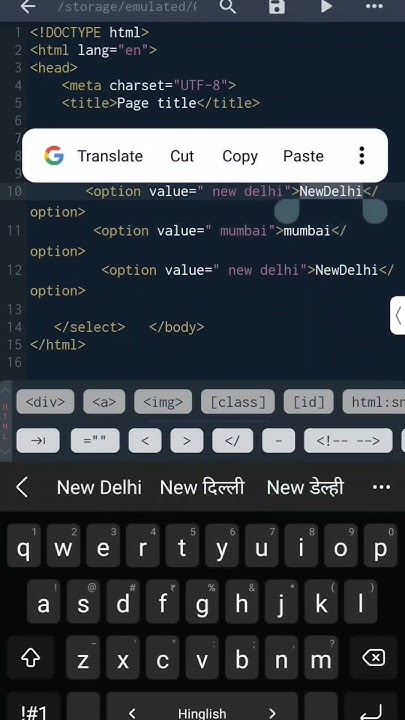 Html Select tag (dropdown menu) #html #css #coding #viral #shorts #day4 ...