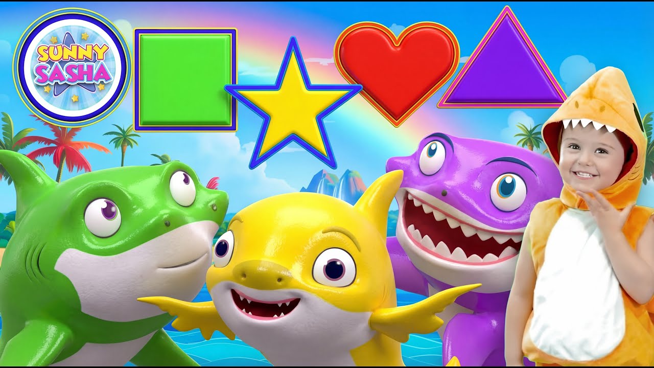 Baby Shark Shapes l Learn Shapes with Sunny Sasha! - YouTube