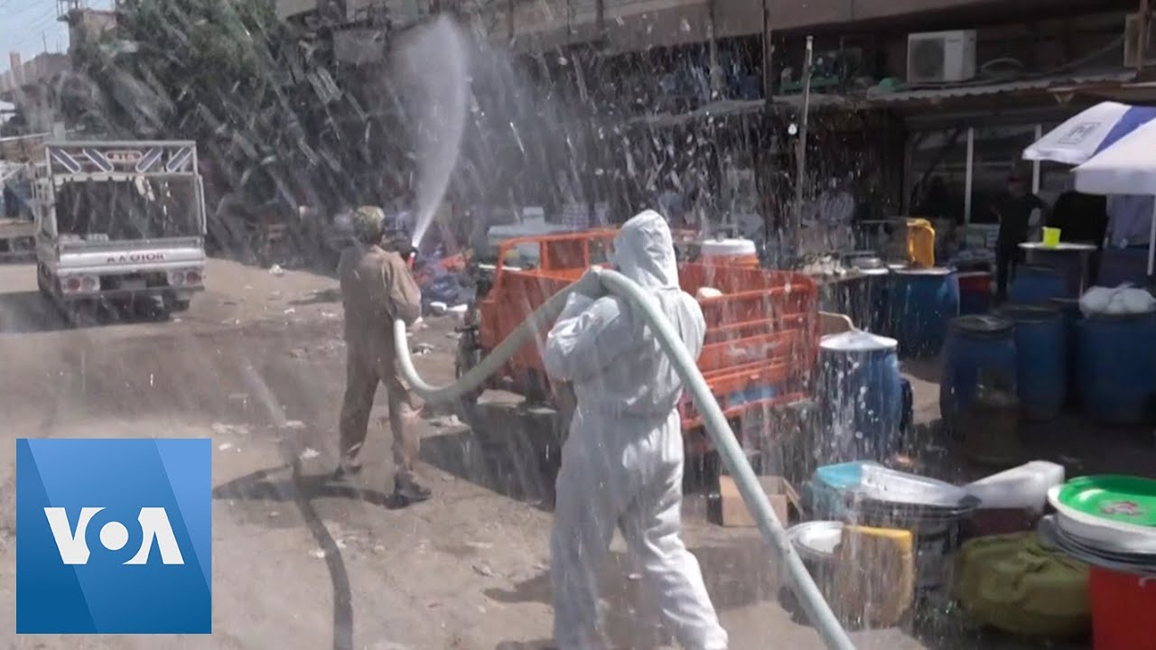 Coronavirus: Iraq Uses Anti-Riot Water Cannon to Spray Disinfectant ...