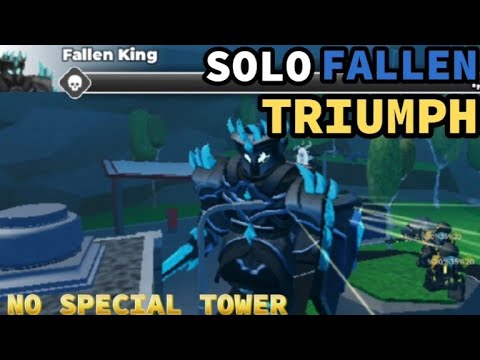 NEW FALLEN SOLO TRIUMPH WITH NO SPECIAL TOWERS | ROBLOX TOWER DEFENSE ...
