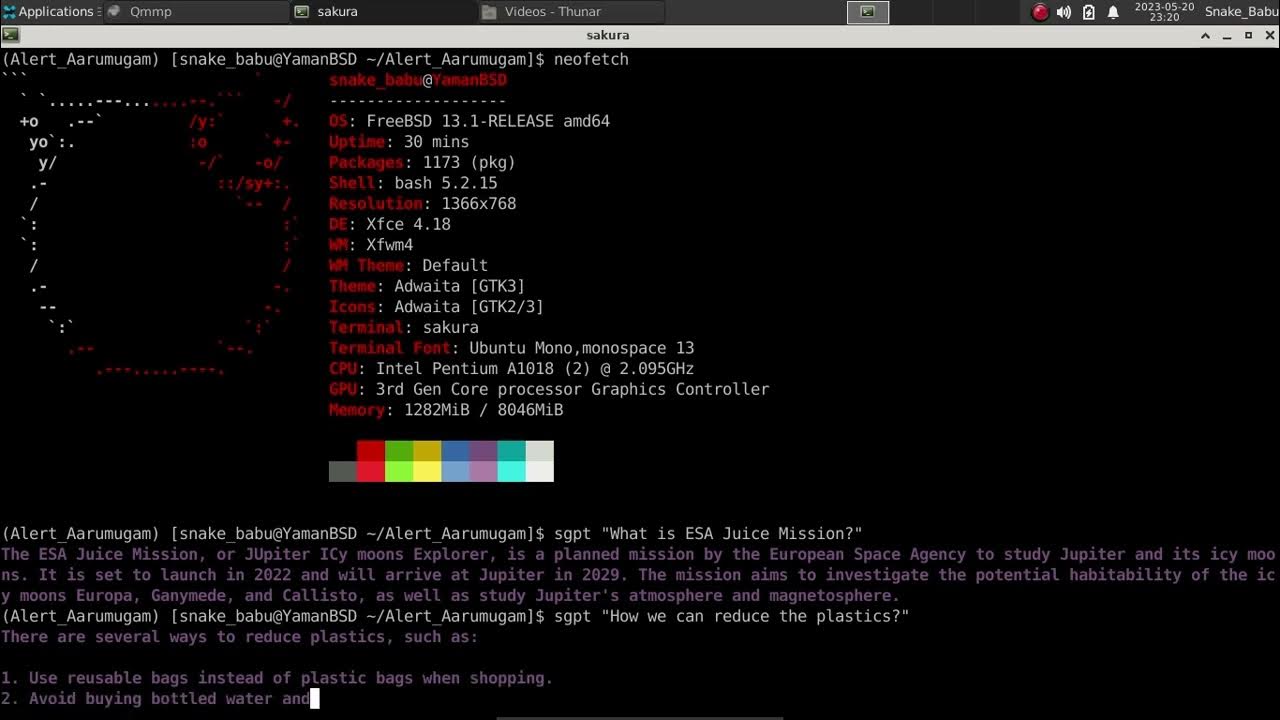 ShellGPT on the FreeBSD Terminal - YouTube