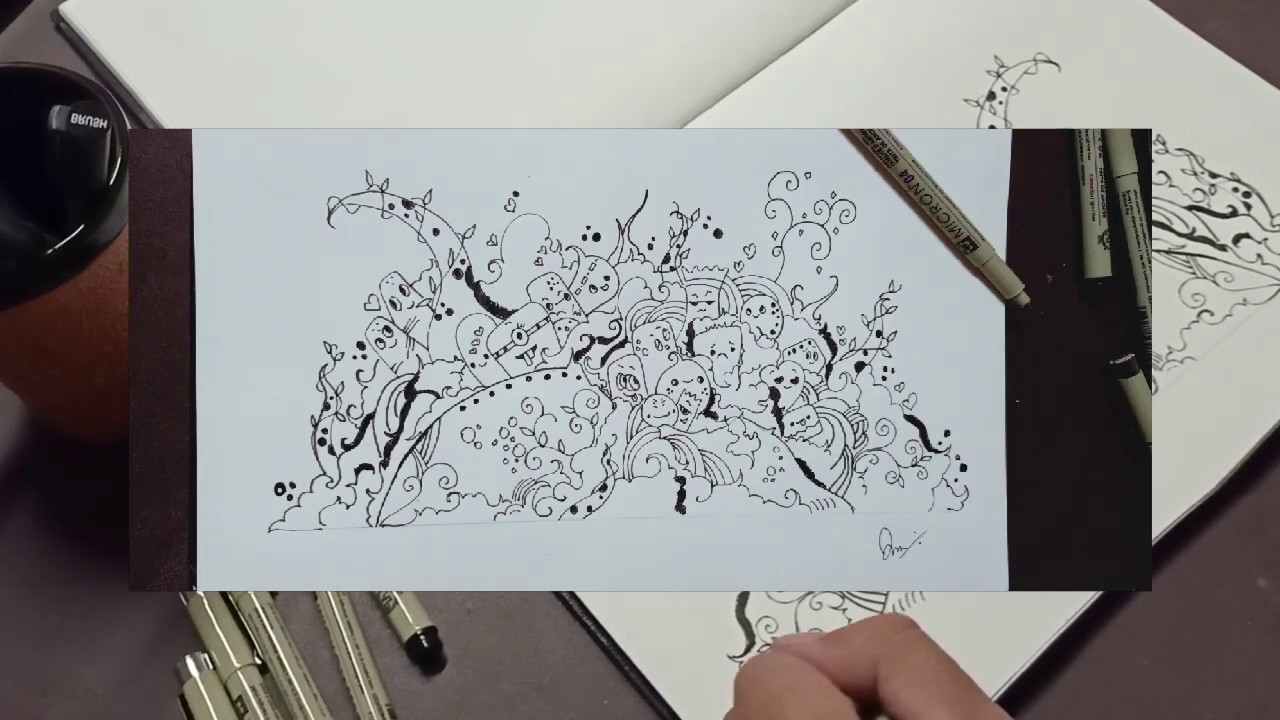 Doodle Freestyle Drawing at Home - YouTube