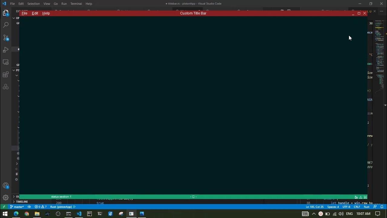 Rust Programming GUI FLTK - Customized Title Bar - YouTube