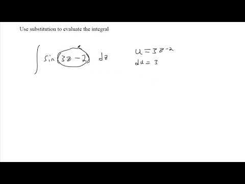 Use U Substitution to Evaluate an Integral Involving Trig 2 - YouTube