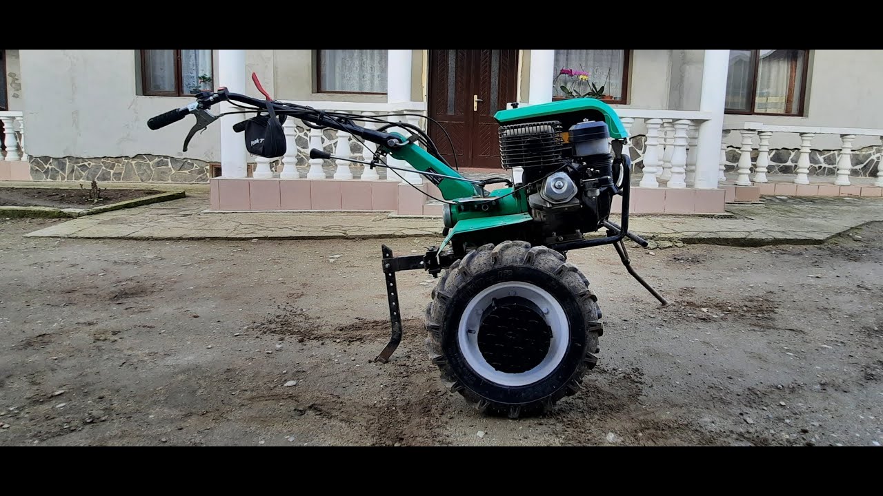 Montare greutati pe roti motosapa Verdina HSD1G-105G. Mounting wheel ...