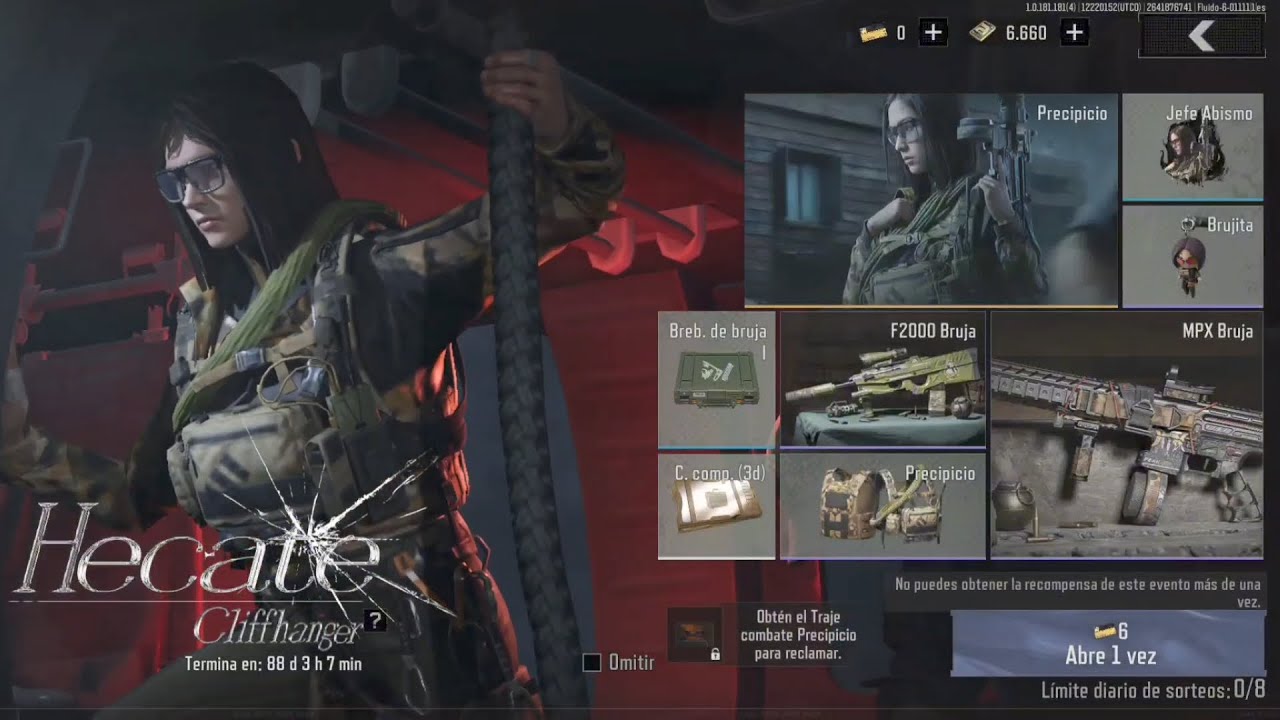 Comprando Traje Especial Completo De Hécate Cliffhanger/ARENA BREAKOUT ...