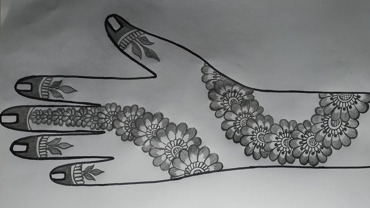 Mehndi | Pencil Shading Mehndi Design | Shaded Mehndi | Stylish Mehndi ...