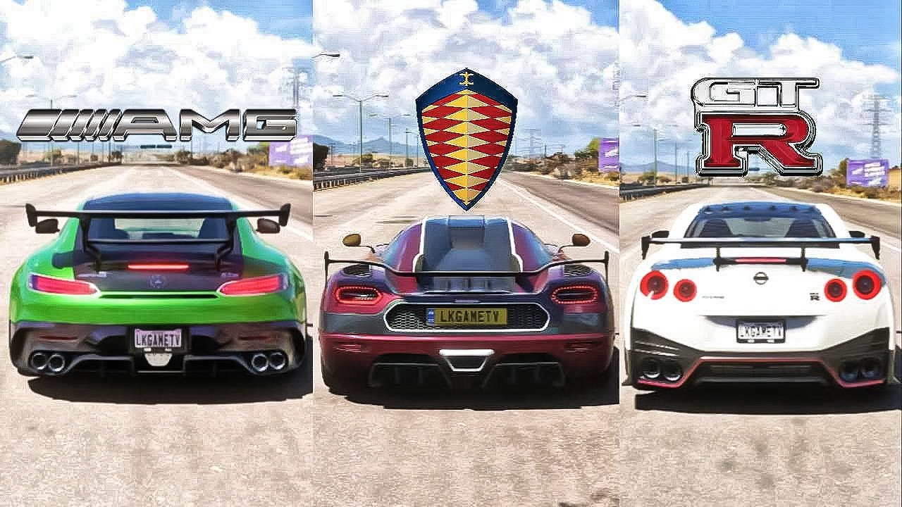 FH5 DRAG RACE! 1250Hp Mercedes-AMG GT Vs Koenigsegg Agera Rs Vs 1100Hp ...
