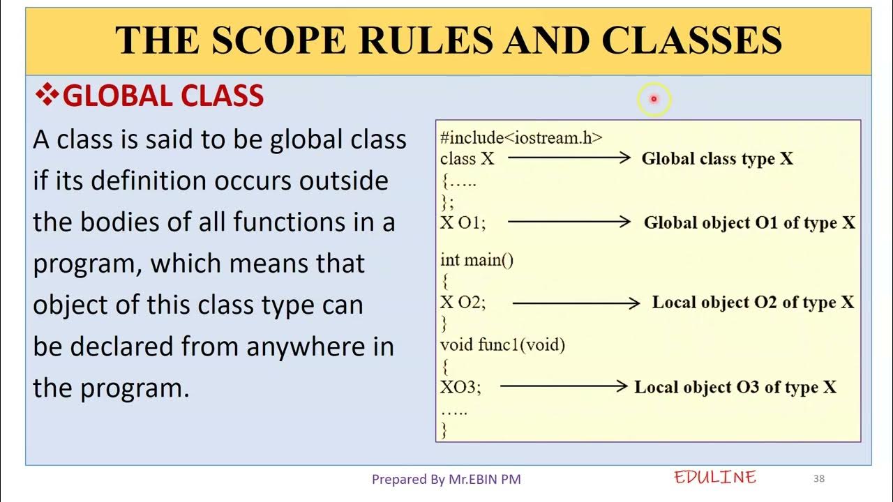 TOPIC 8 - THE SCOPE RULES & CLASSES - YouTube