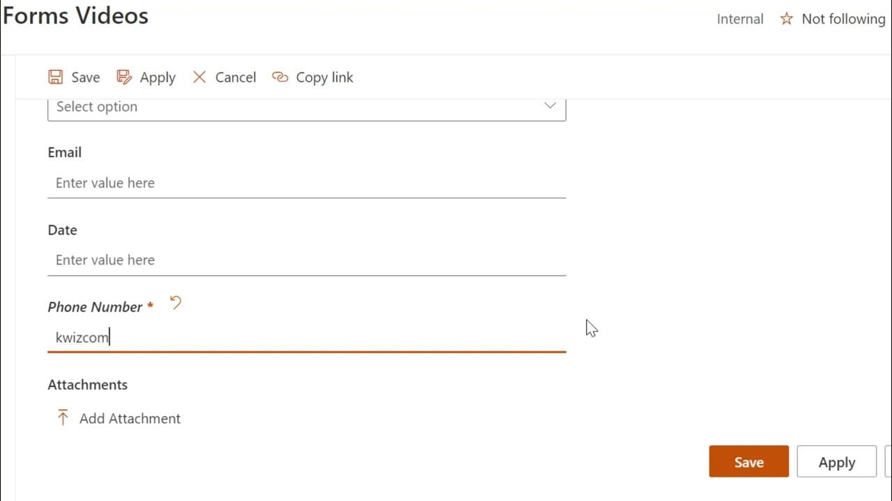KWIZ Forms: Field Constraints - Validating Custom Patterns - YouTube