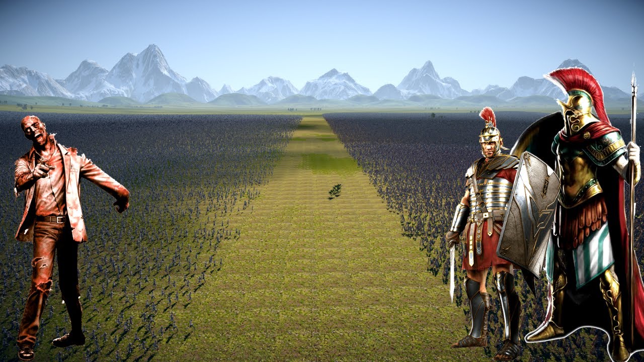 SHOULDER TO SHOULDER DEFENSE | SPARTAN & ROMAN vs ZOMBIE - Ultimate ...