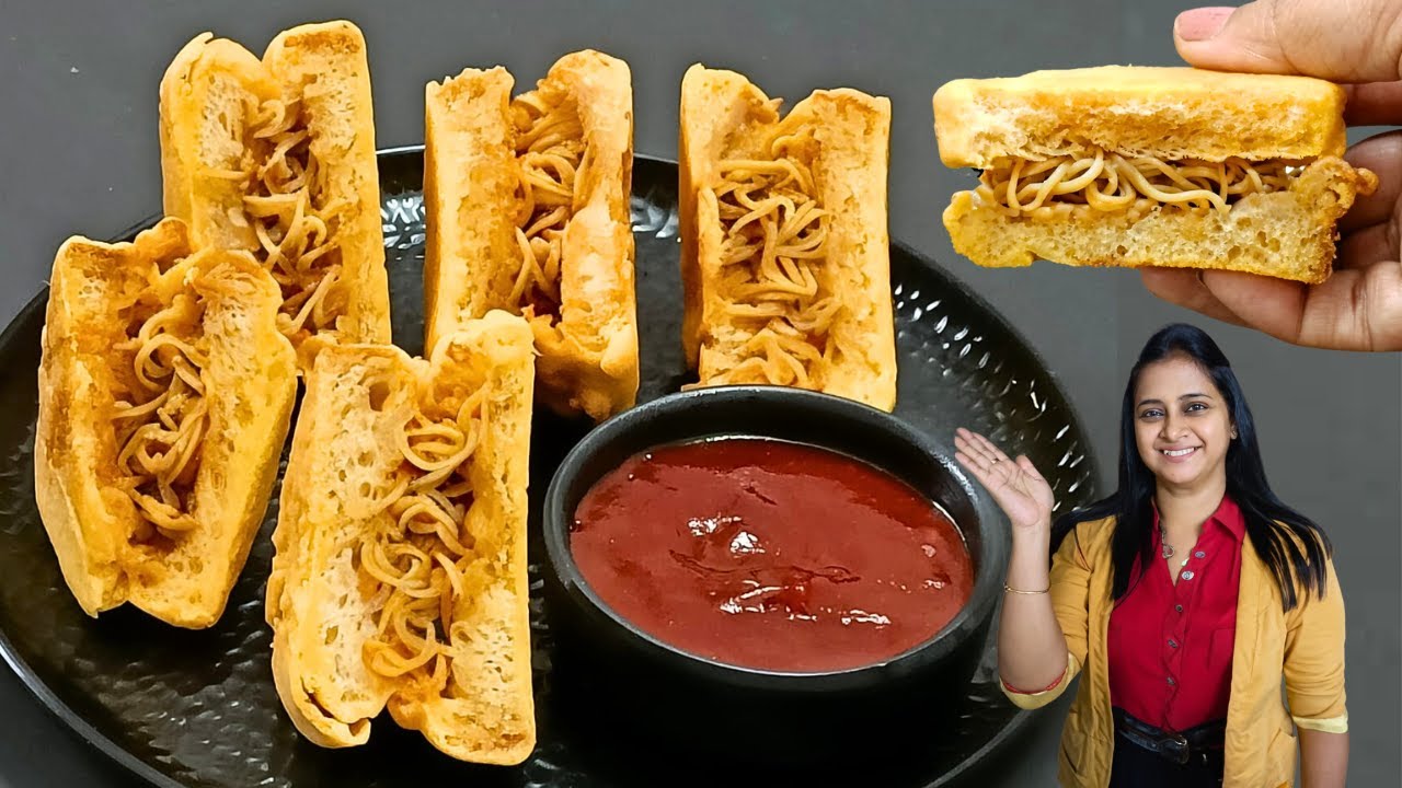 Noodles Wala Bread Pakoda | How To Make Chowmein Bread Pakoda ...