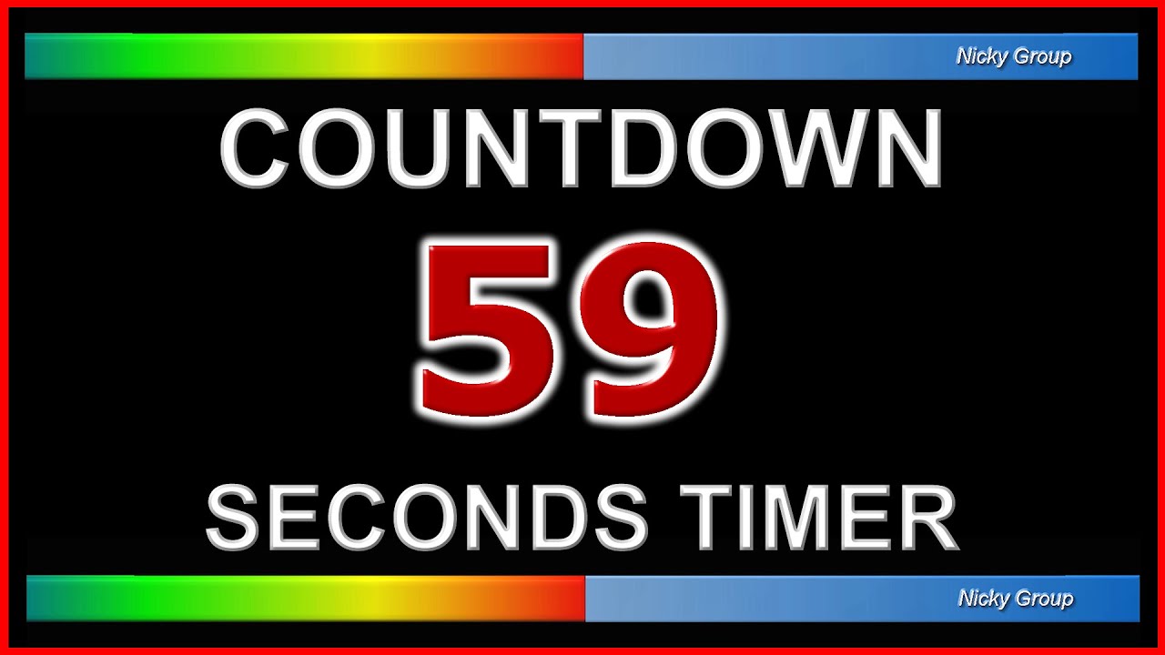 ⏰ 59 Seconds Timer - Countdown Full HD 1080p - Background Relaxing ...