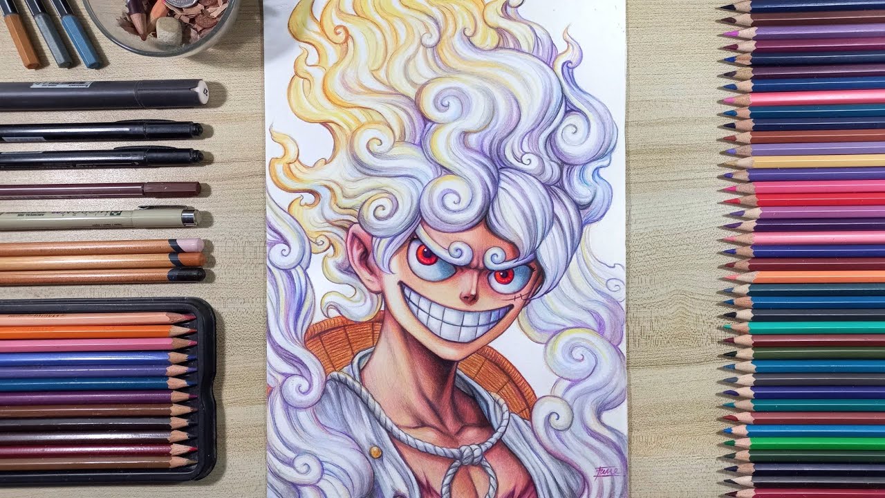 Drawing Luffy Gear 5 (One Piece) | Fame Art - YouTube