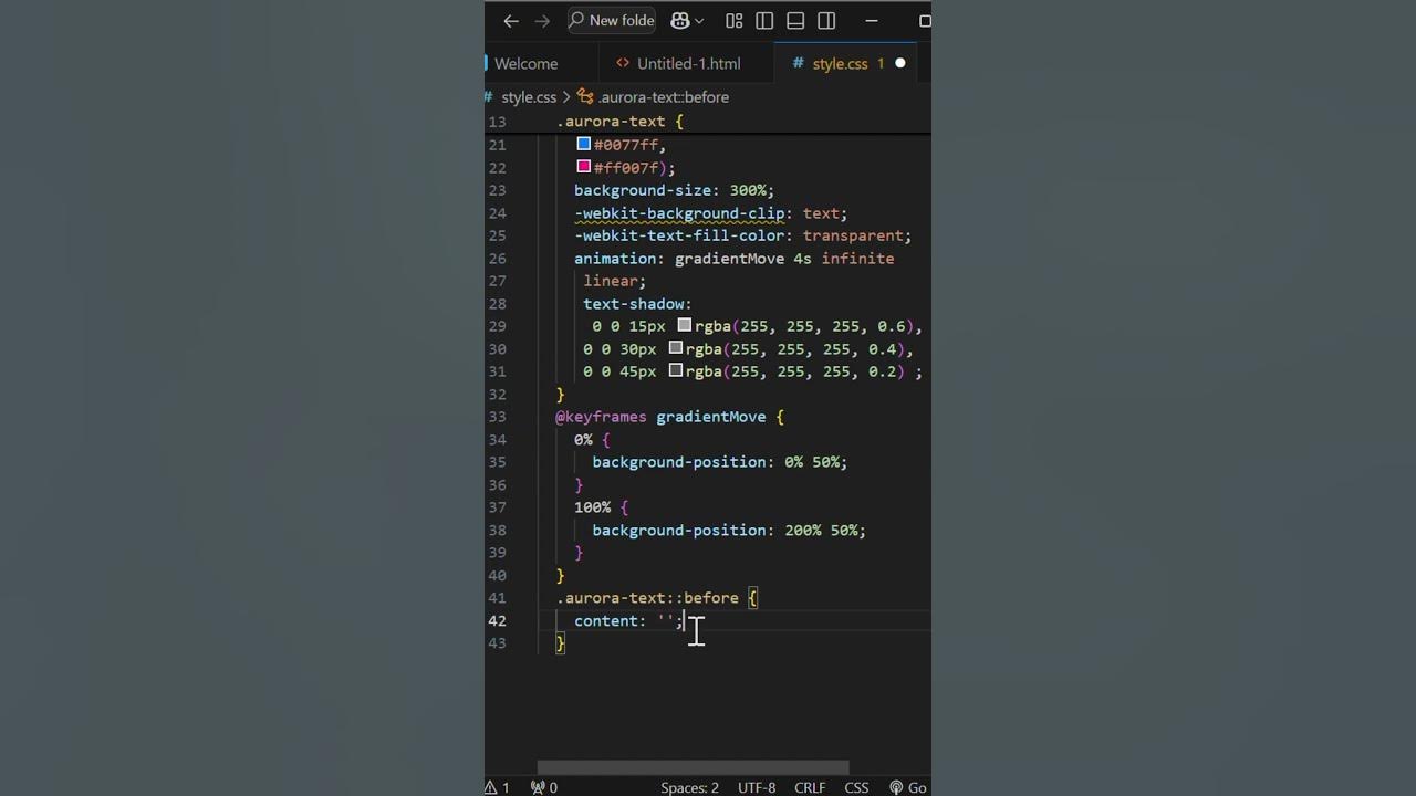 Aurora Text Effect with HTML & CSS - YouTube