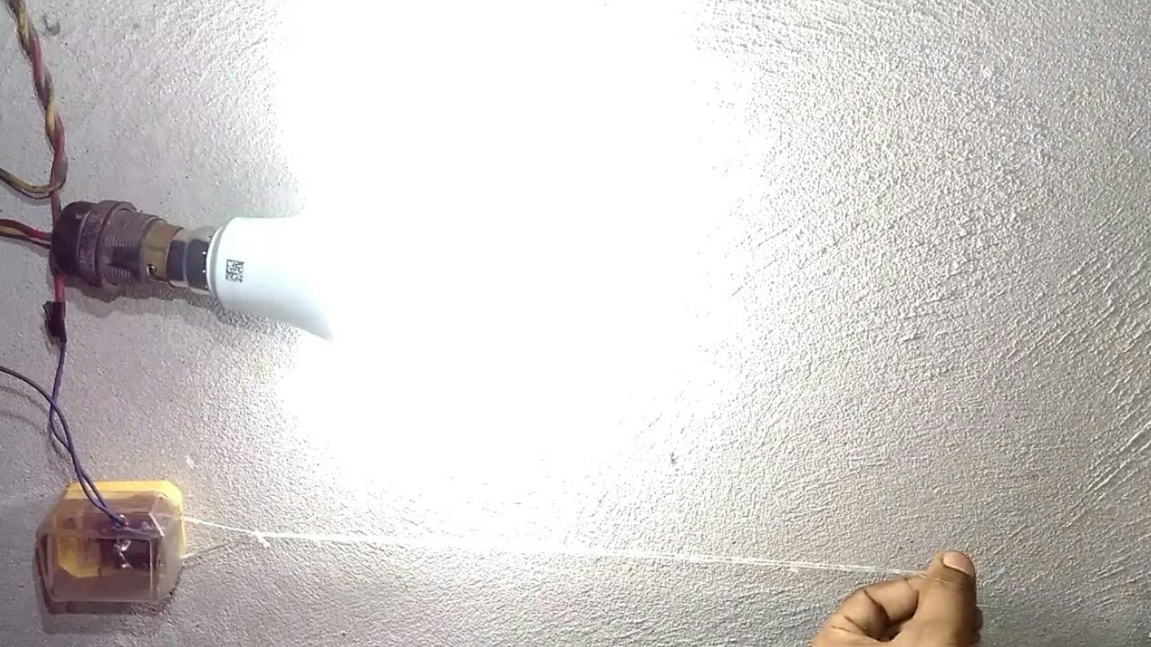 how to make pull chain light at home - YouTube