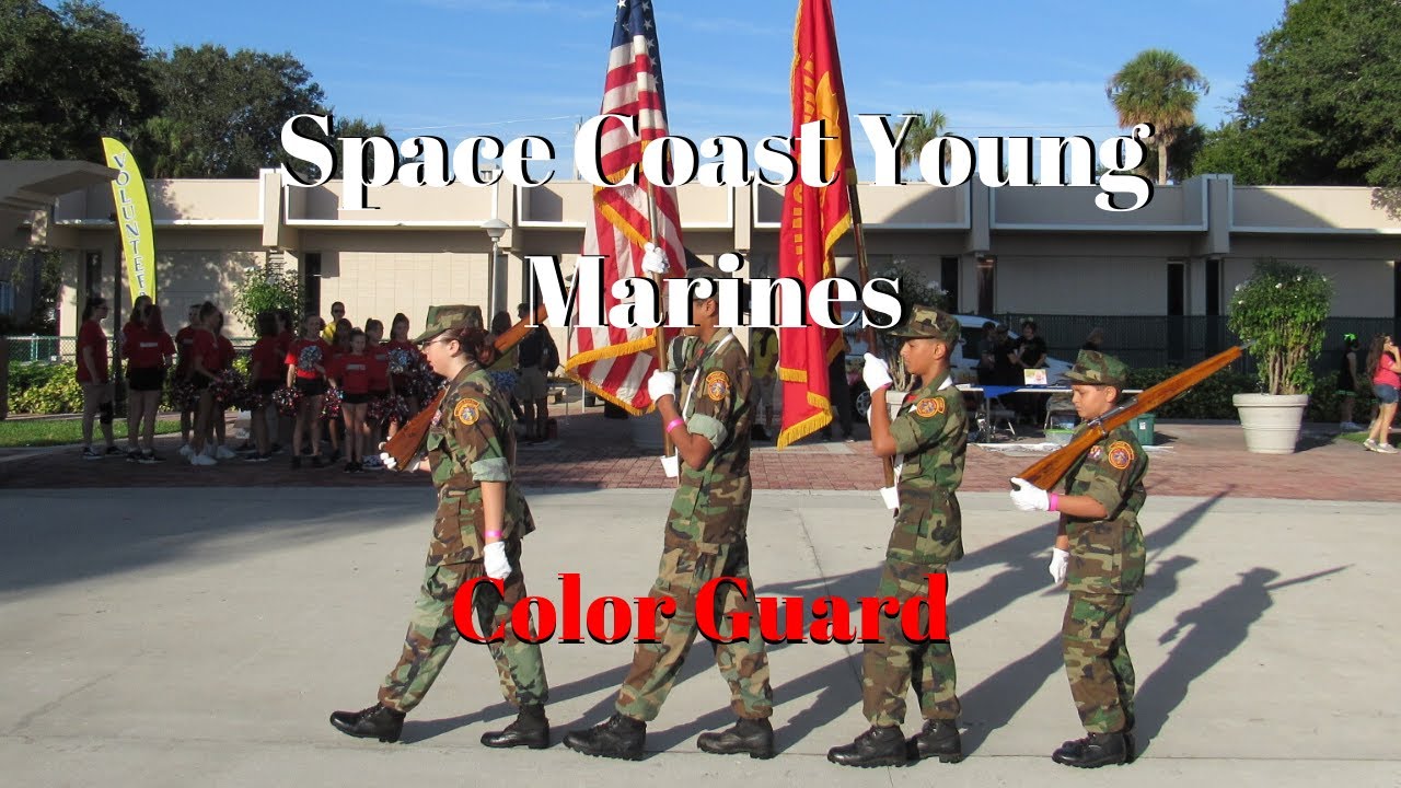 Space Coast Young Marines Color Guard - YouTube