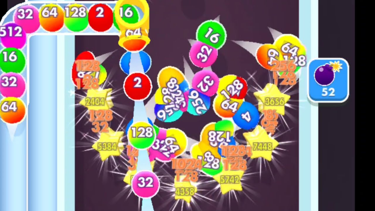 Bounce Merge 2048 - Big Updated Balls Created! Score: 1,375,868 ...