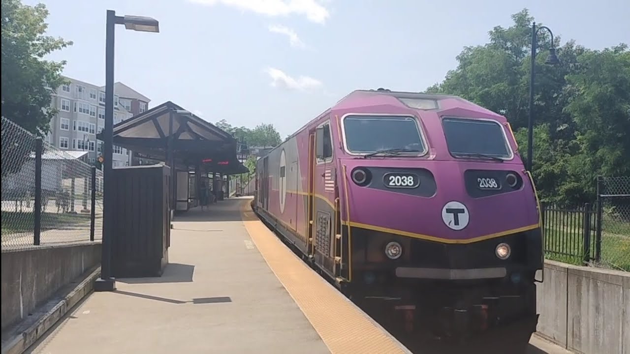 MBTA HSP46 2038 on the Greenbush line - YouTube