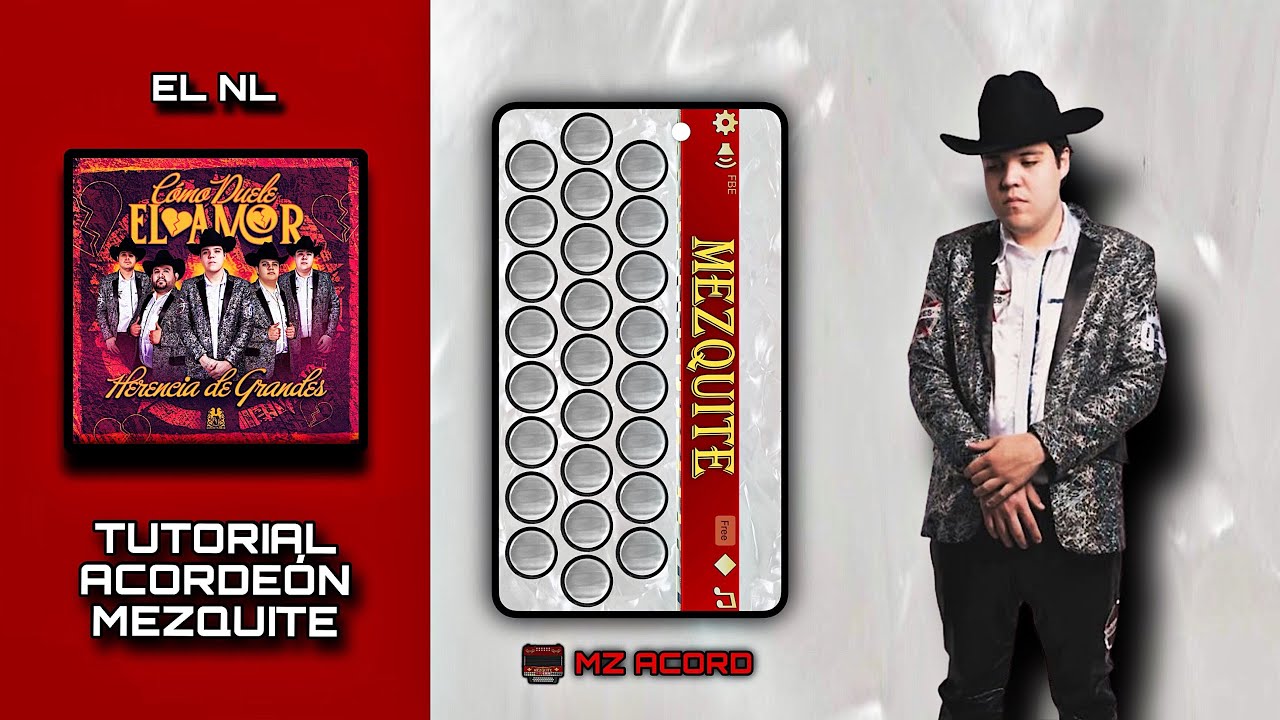 El NL | Herencia De Grandes | Tutorial Acordeón Mezquite - YouTube