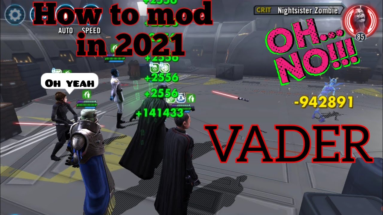 SWGOH - How to Mod in 2021. VADER - YouTube