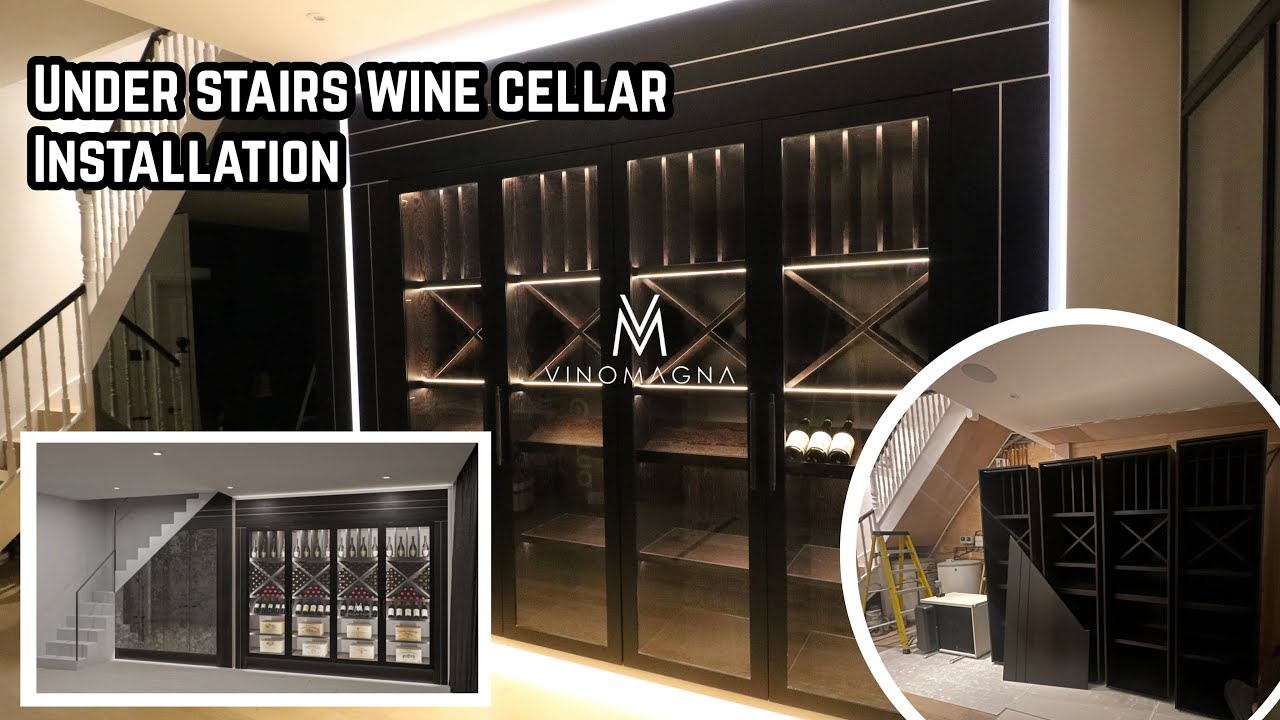 Under stairs wine cellar installation | Vinomagna - YouTube