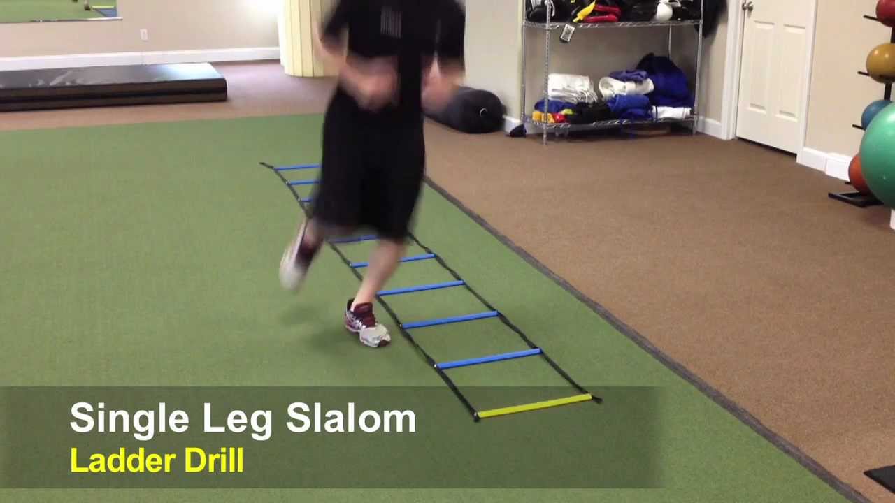 LADDER DRILL - SINGLE LEG SLALOM - YouTube
