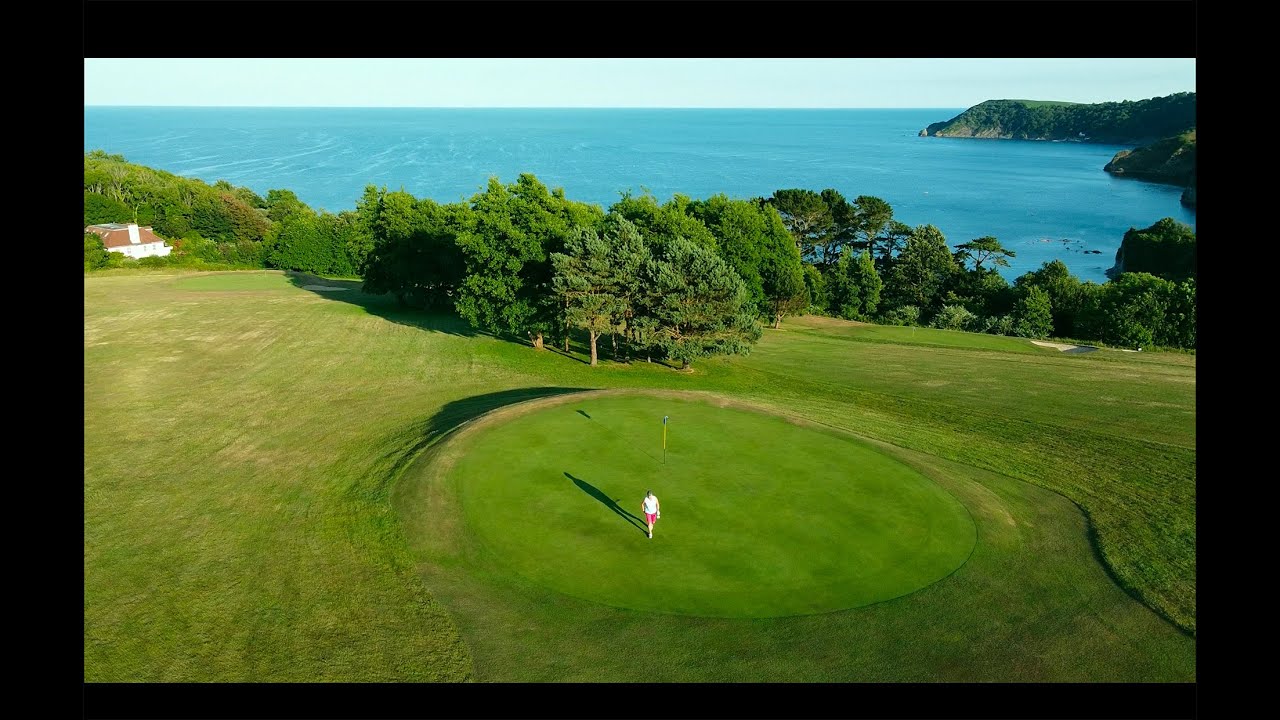 Spectacular Aerial Views of Porthpean Golf Course, Cornwall - Drone ...