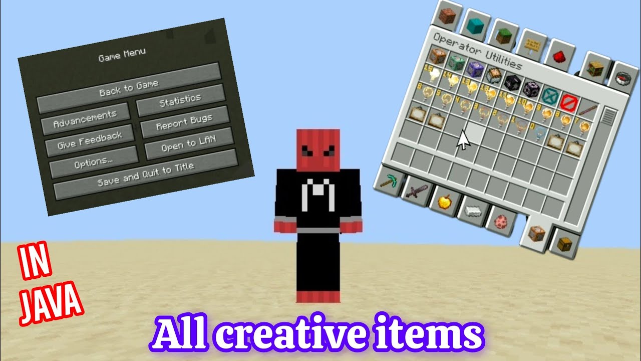 How to get all creative items in minecraft java!! - YouTube