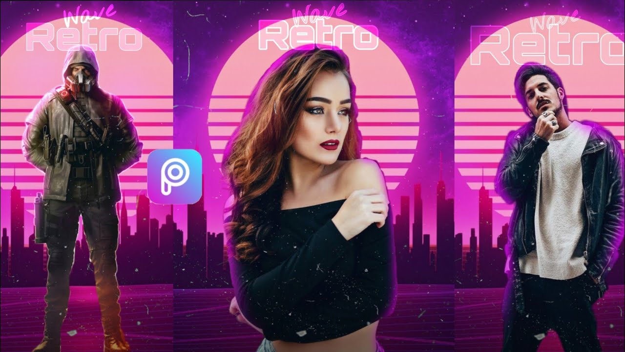 Retro Wave Photo Editing || Picsart RetroWave Editing Tutorial ||Retro ...