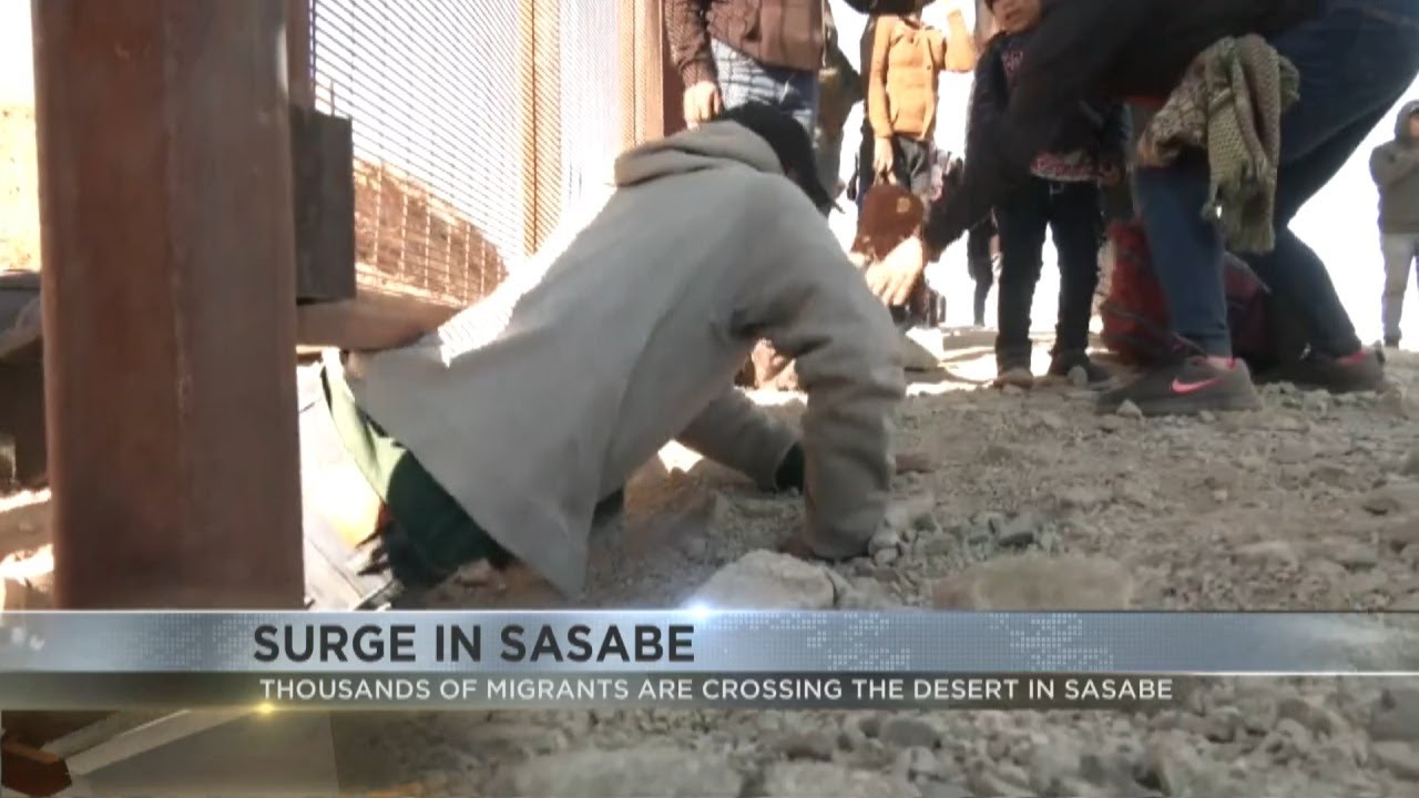 Thousands are crossing the border in Sasabe - YouTube