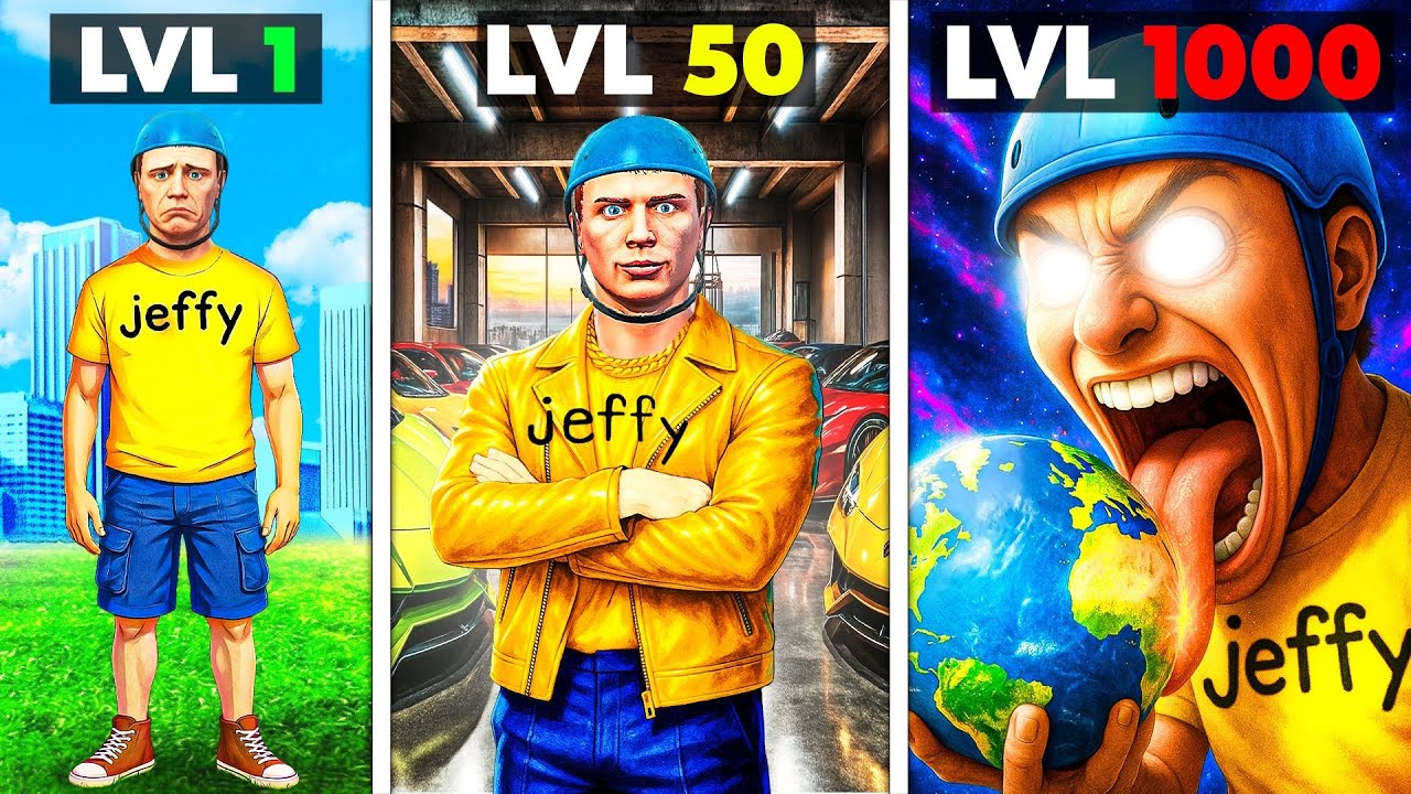Level 1 To 1000 JEFFY In GTA 5 - YouTube