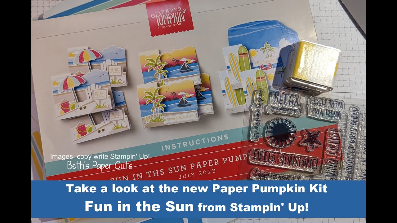 Fun in the Sun Paper Pumpkin kit from Stampin' Up!- What's inside? - YouTube