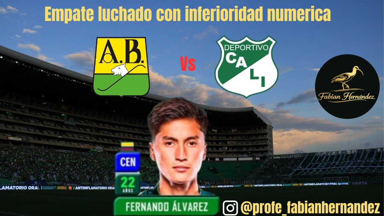 Empate luchado y trabajado con un jugador menos #Deportivocali - YouTube