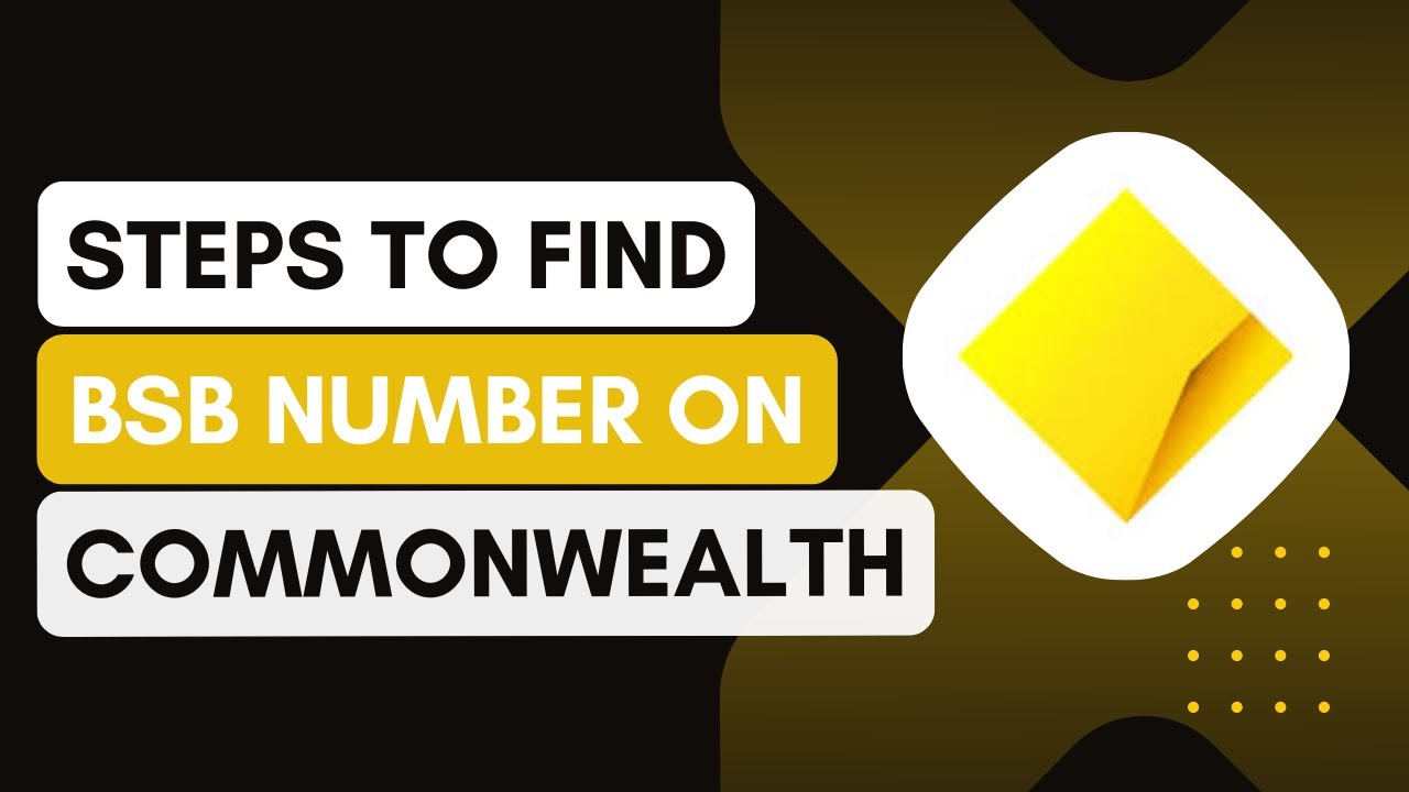 How To Find BSB Number Commonwealth App (2024) ! - YouTube