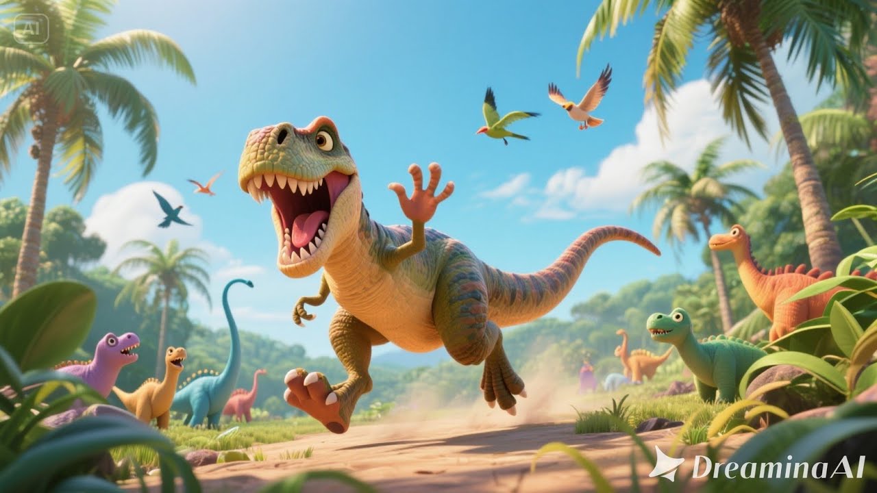 Run Run Dinosaur Fun | Fun Dinosaur Song for Kids | Active Nursery ...