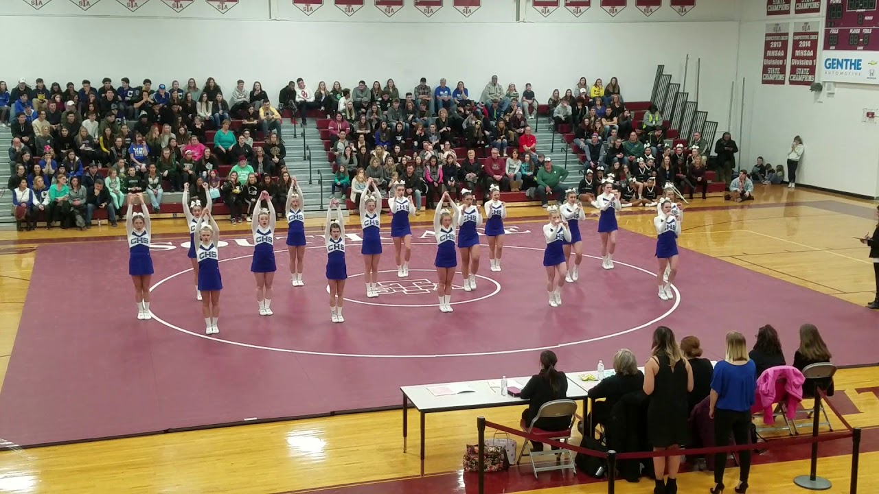 2/8/18 Gibraltar Carlson Varsity Cheer, round 1, League Champions - YouTube