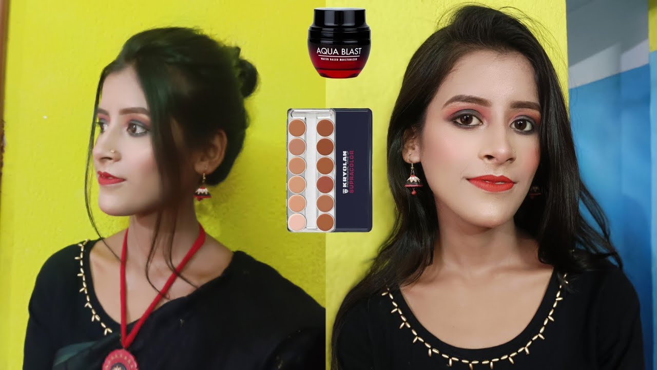 Night Party Makeup Look // Black Smokey Eye Look // Reception Makeup Tutorial - YouTube