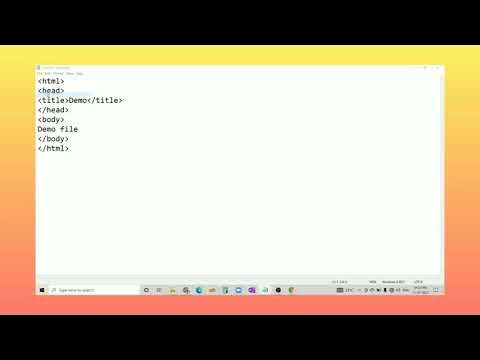 How to create and save HTML document?? - YouTube