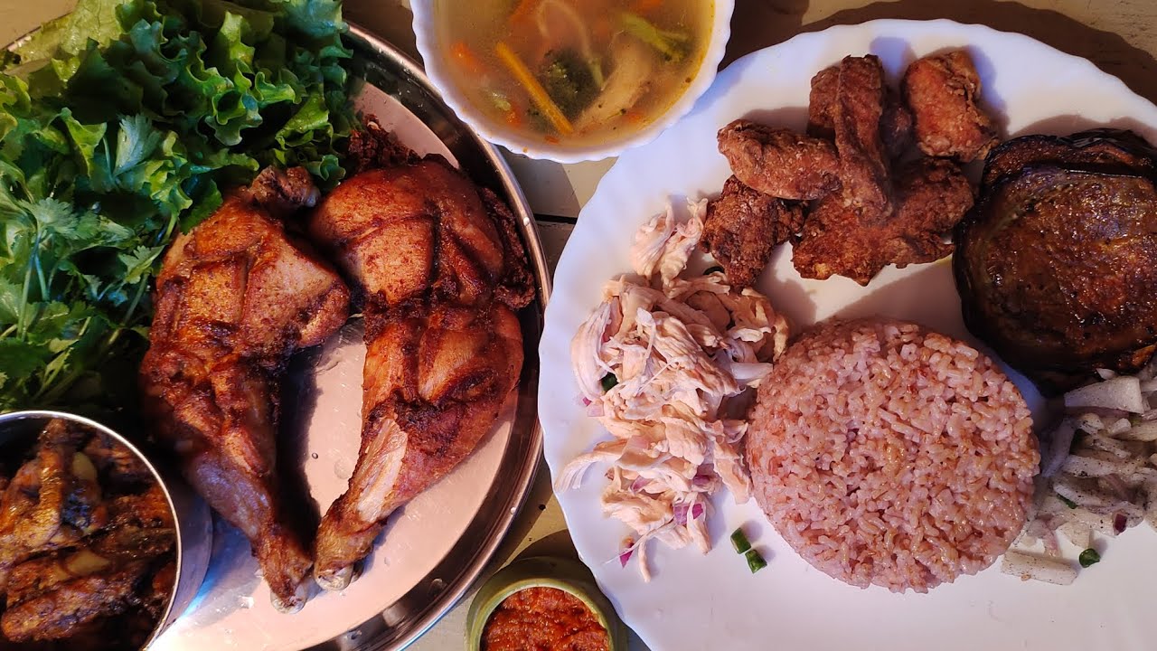 STEM RED RICE CHICKEN LEG PIECE STEM CHICKEN AND WINGS WITH SOUP - YouTube