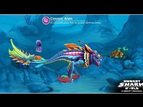 NEW SHARK UNLOCK!!!! COSMIC ALAN (HUNGRY SHARK WORLD) - YouTube