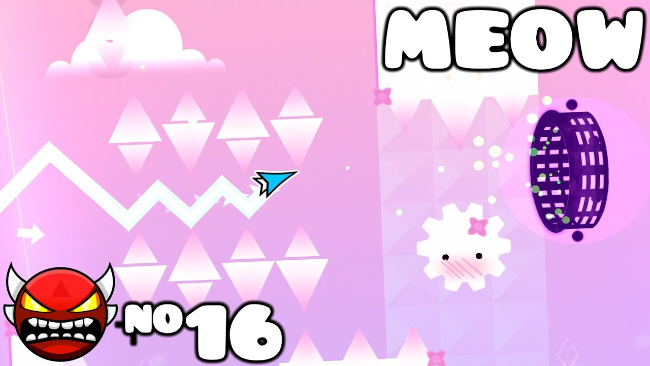 Beating the Top 20 Hardest Insane Demons | meow by MrGm211 - Geometry Dash - YouTube
