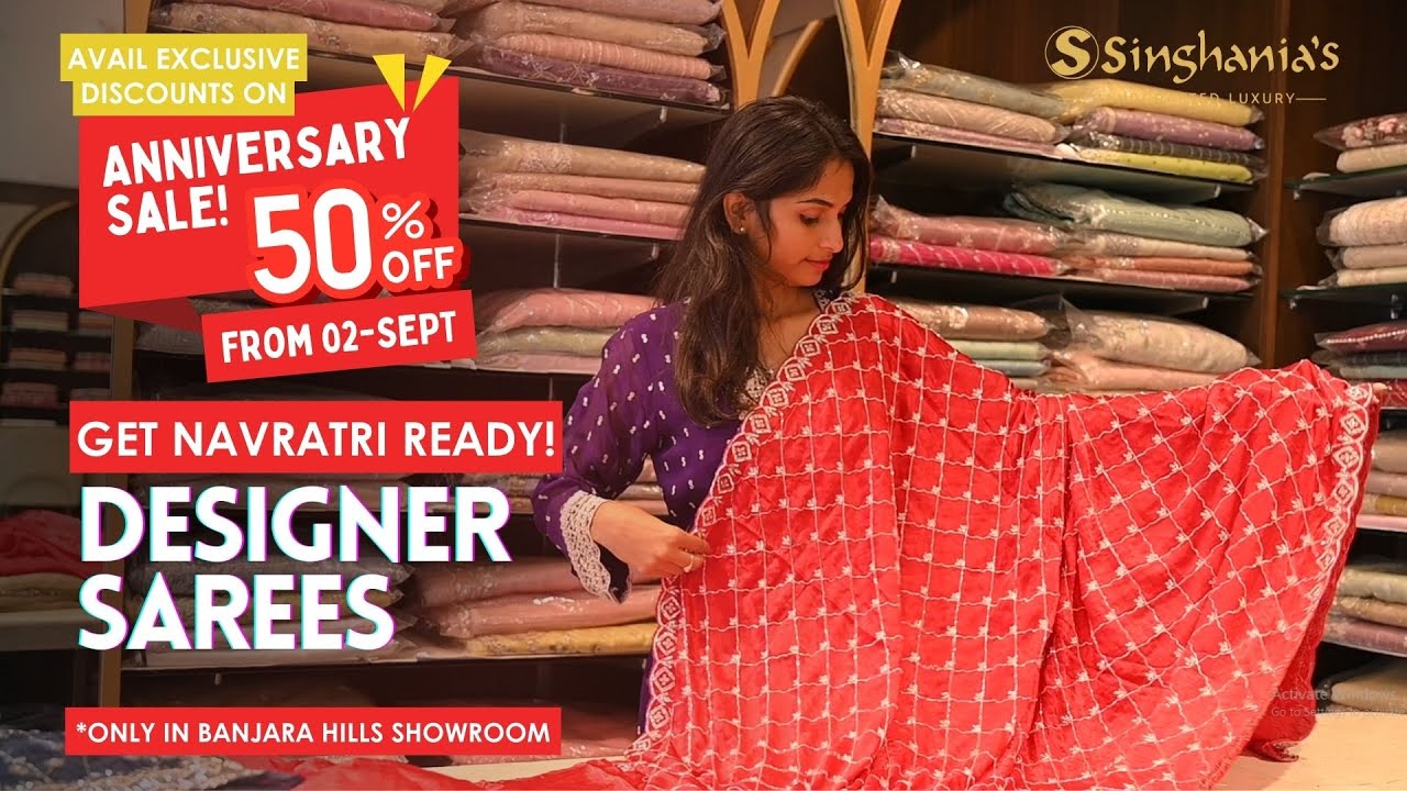 Get Navratri Ready: Designer Sarees 50% Off at Singhania’s Banjara ...