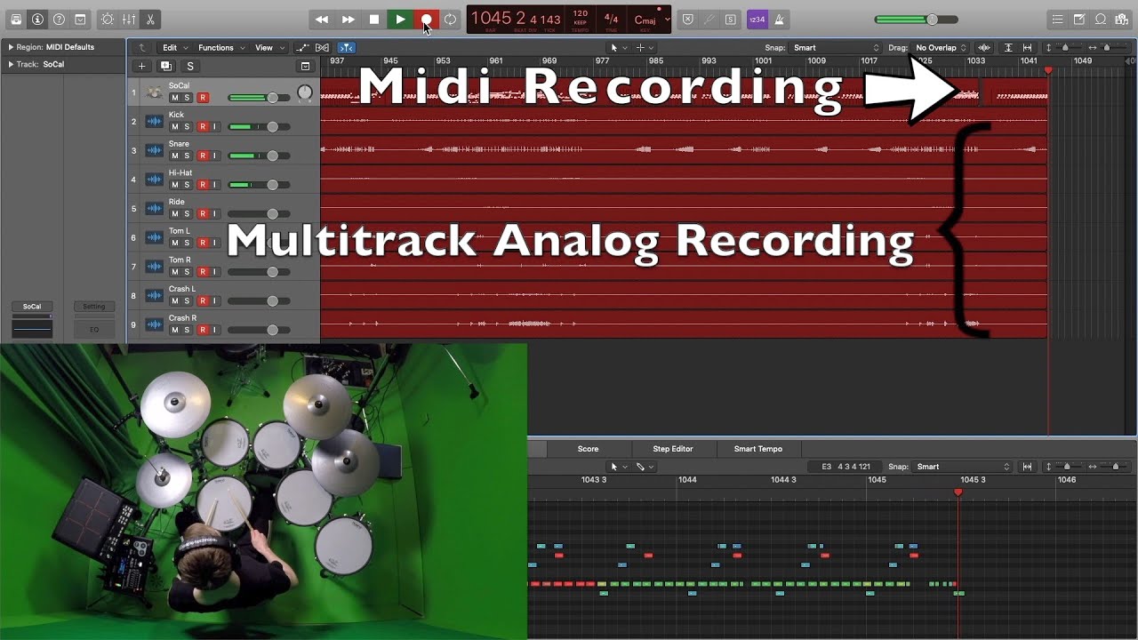 AUDIO vs MIDI: Comparison for Recording Electric DRUMS - YouTube