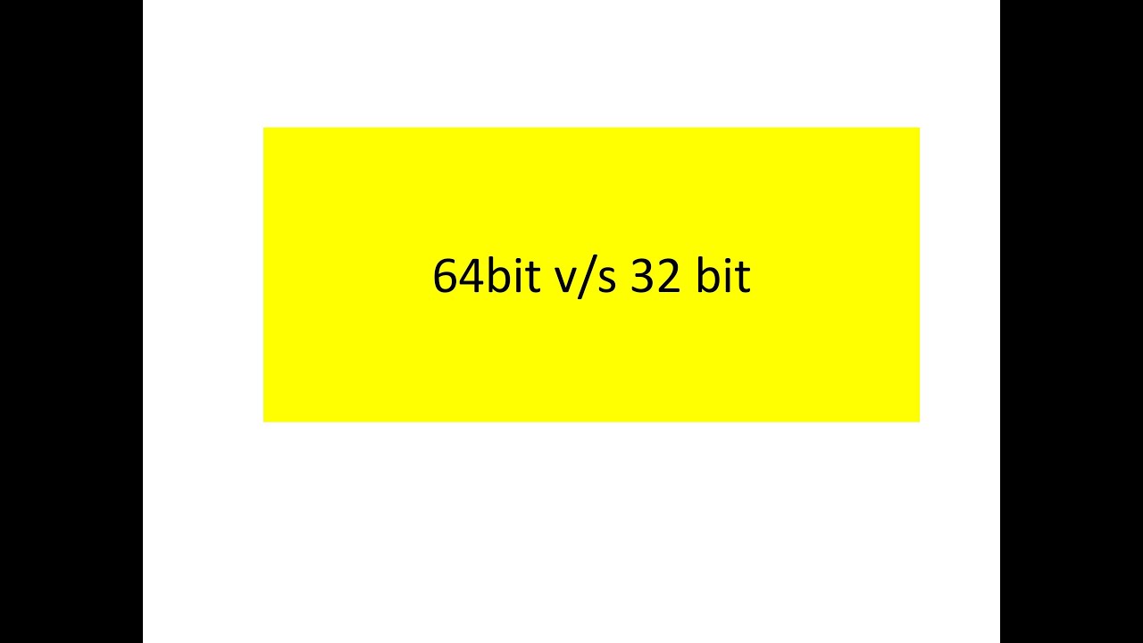 What is the difference between 32 bit and 64 bit - YouTube