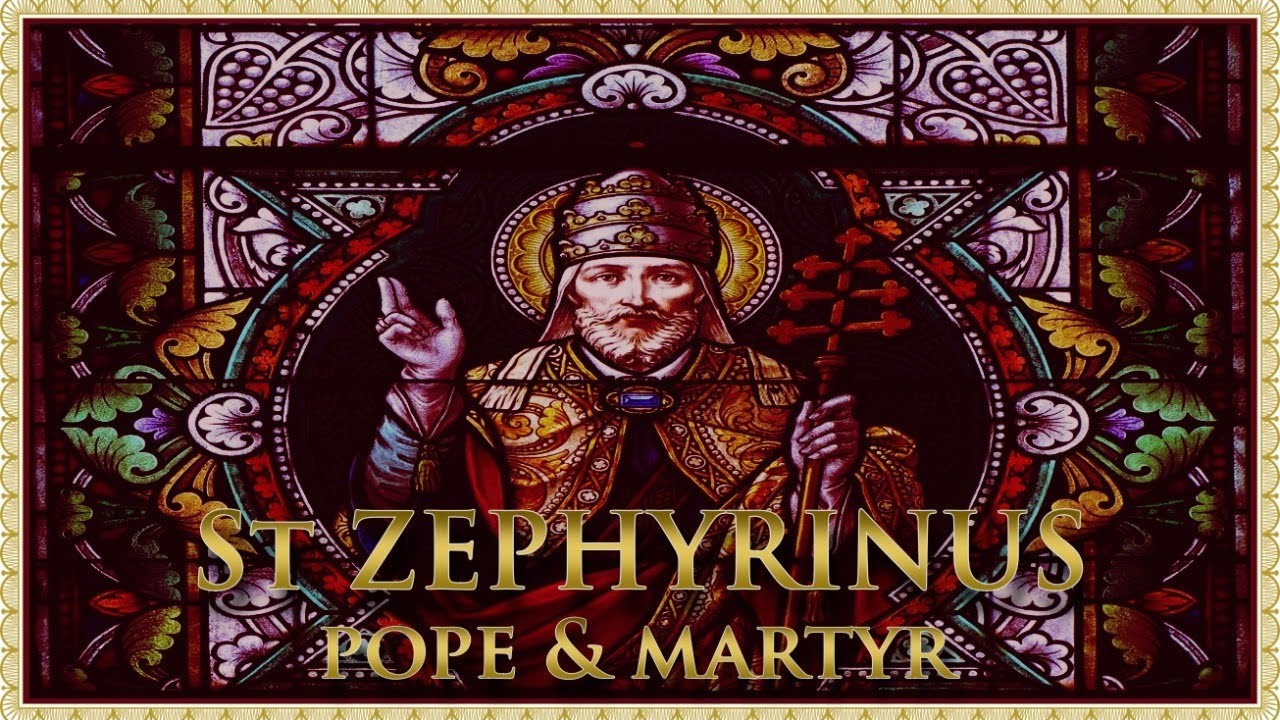 The Daily Mass: Pope St Zephyrinus, Martyr - YouTube