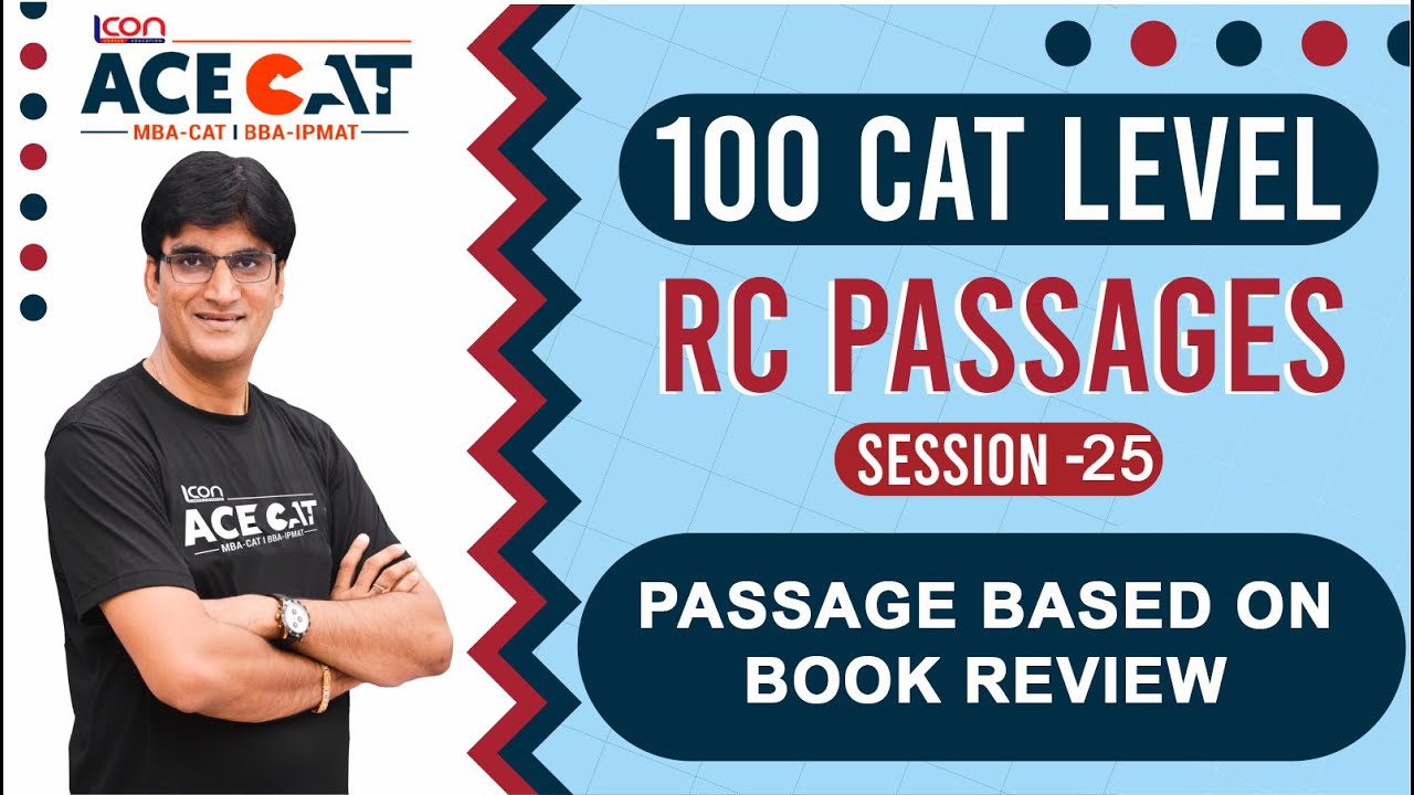 Solving 100 CAT Level RC Passages for CAT 2024 - Passage based on Book Review #25 - YouTube