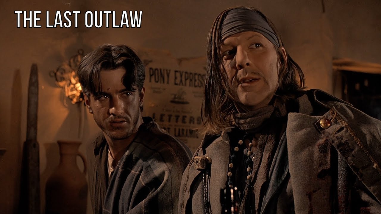The Last Outlaw: Heart-to-heart talk. Graff (M Rourke) finds his blood abuser Eustace in the ...