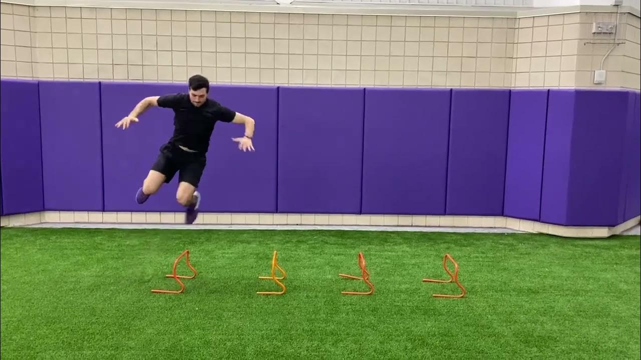 Lateral Hurdle Hops Continuous - YouTube